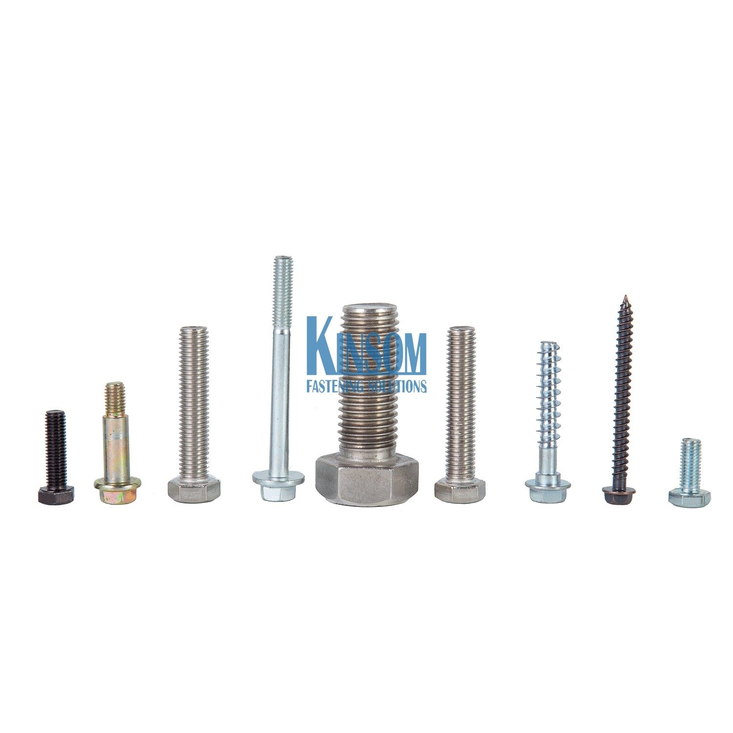 Hex full thread bolt steel fasteners with nickel coating standard or ...